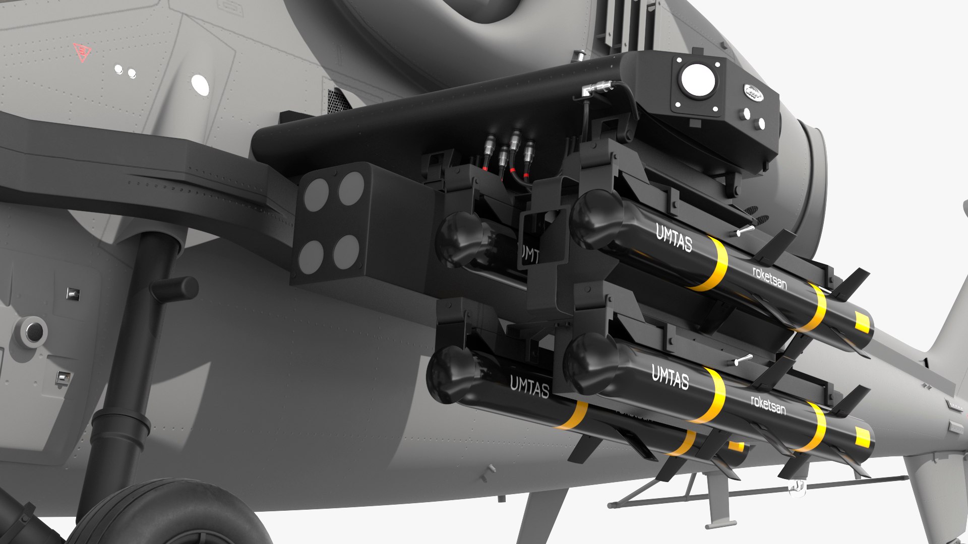 Combat Gray Helicopter Rigged model - TurboSquid 2136144