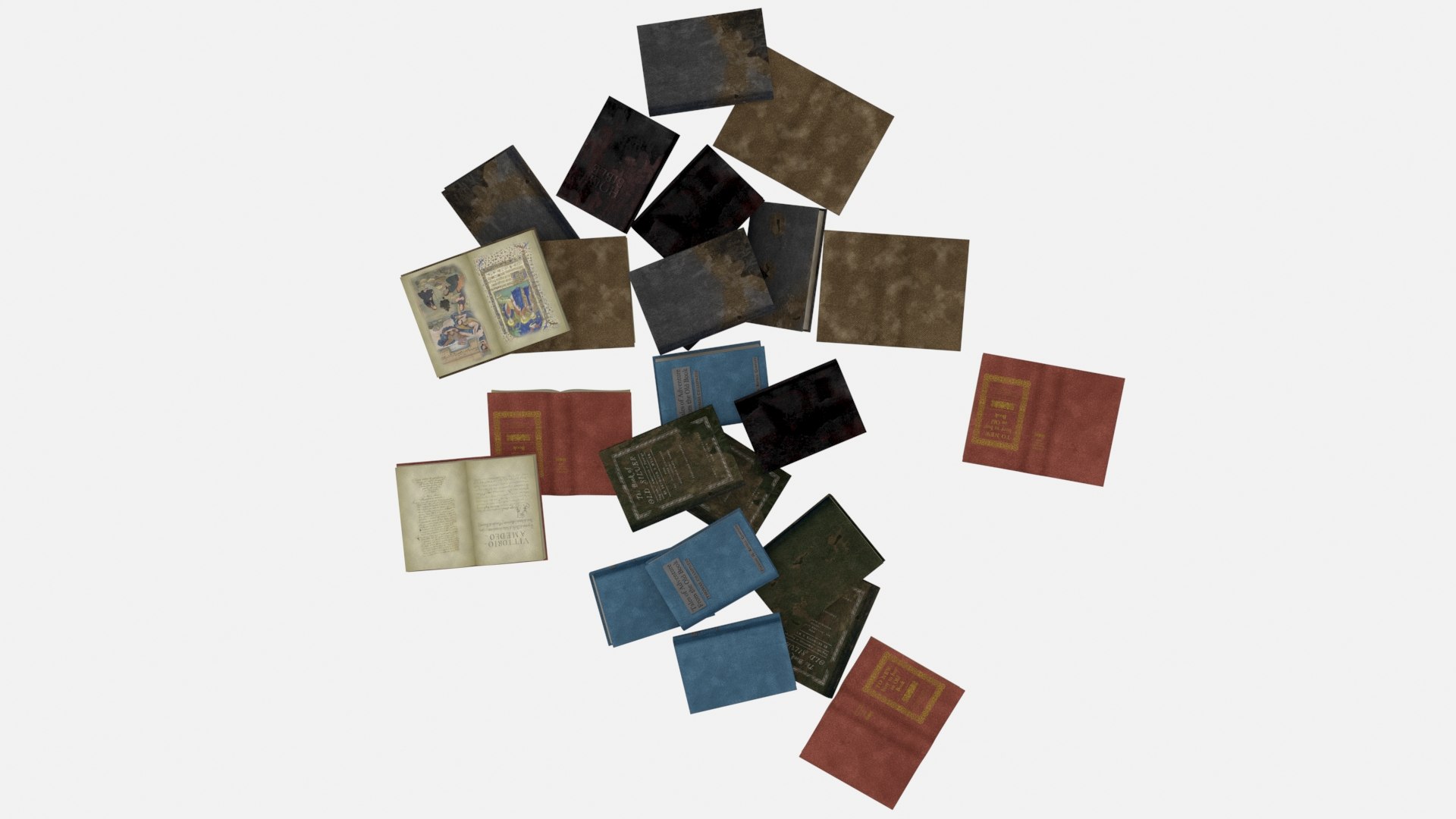 3D Old Book Pile Small model - TurboSquid 2054129