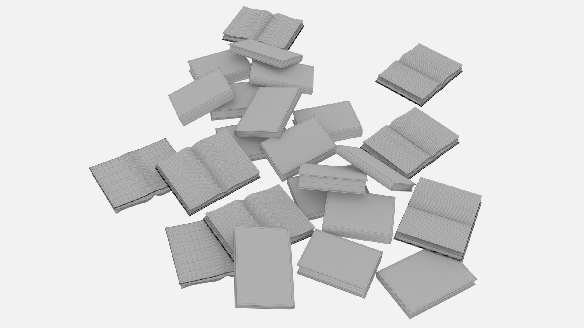 3D Old Book Pile Small model - TurboSquid 2054129