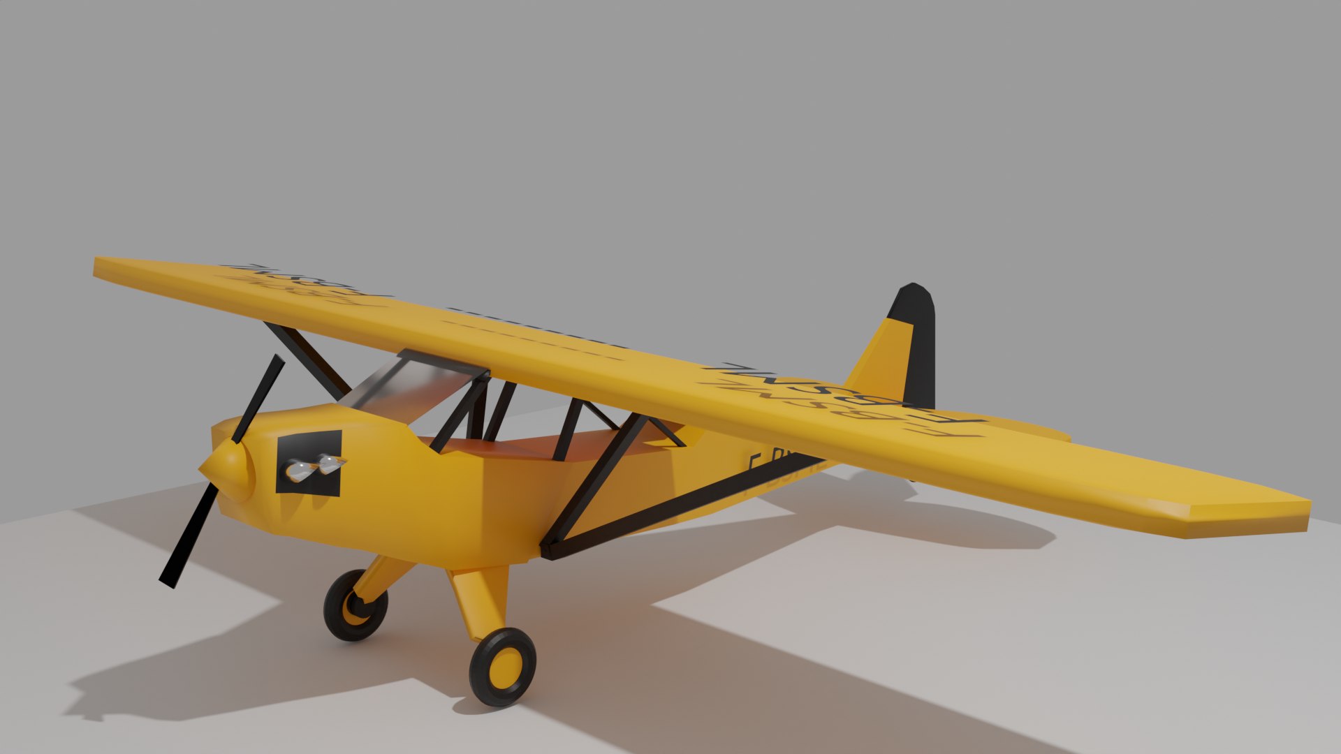 3D Piper Cub Airplane - TurboSquid 2030399