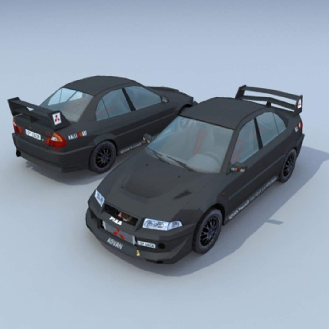 mitsubishi lancer touring car 3d model