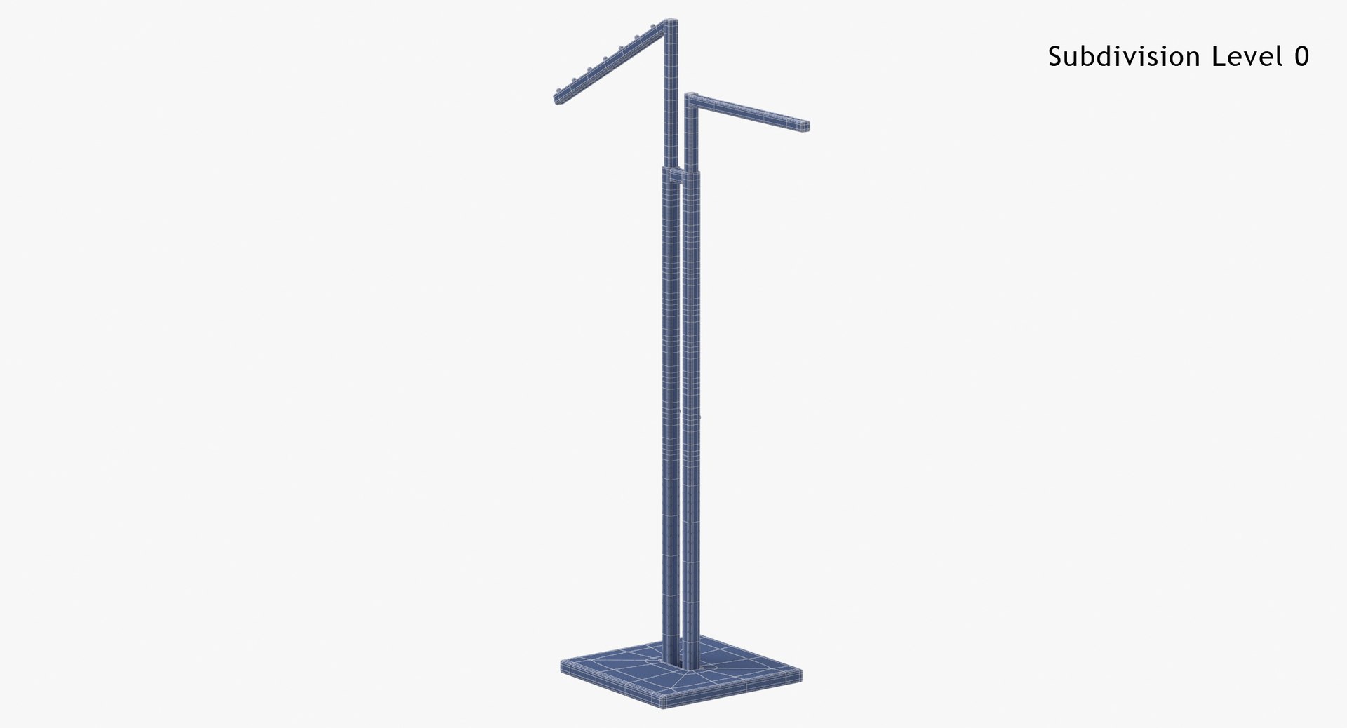 3D Clothing 2 Way Rack 01 Metal Black and White model - TurboSquid 1952769