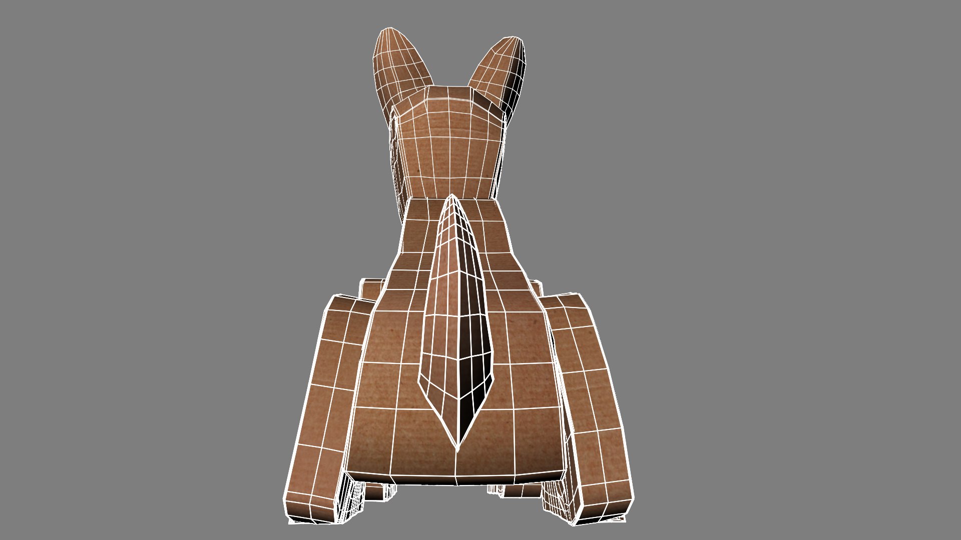 3d Dog Cardboard Model