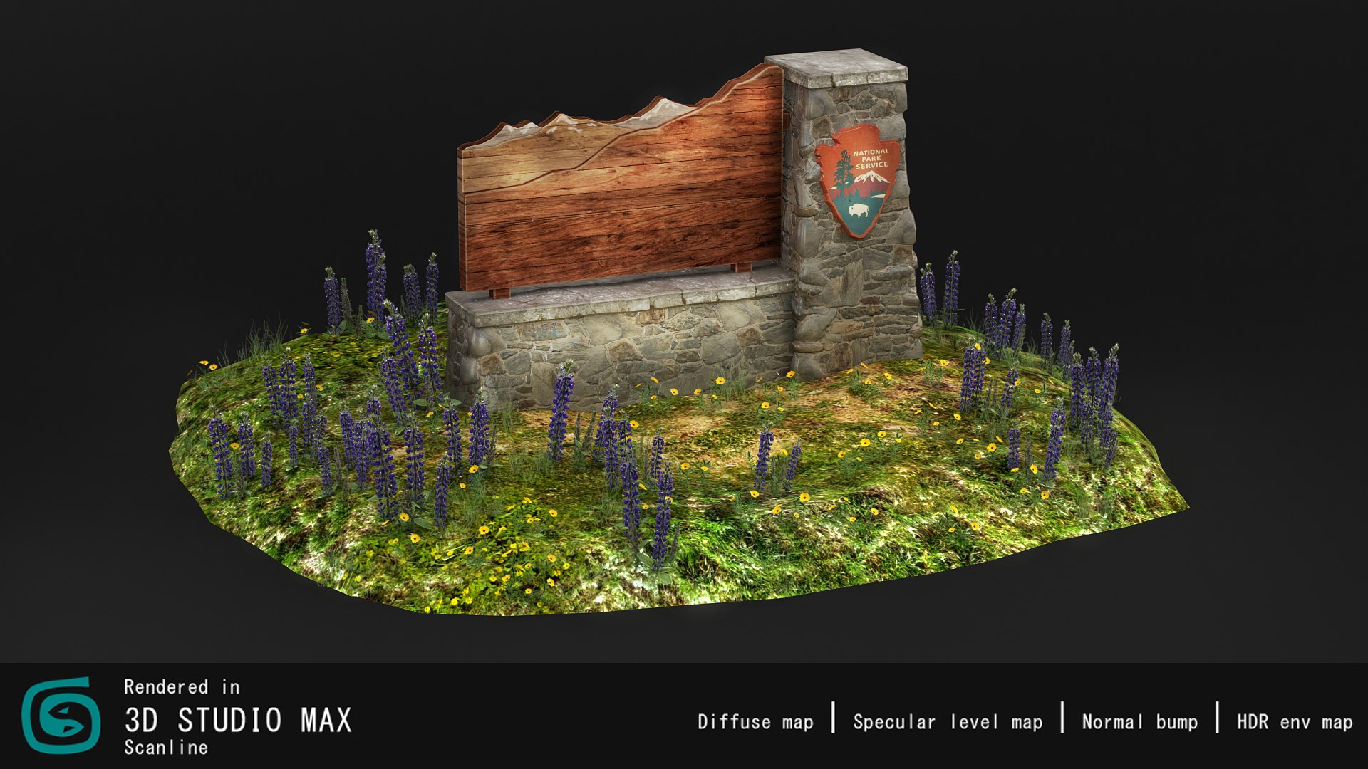 National Park Sign 3D Model - TurboSquid 1678810