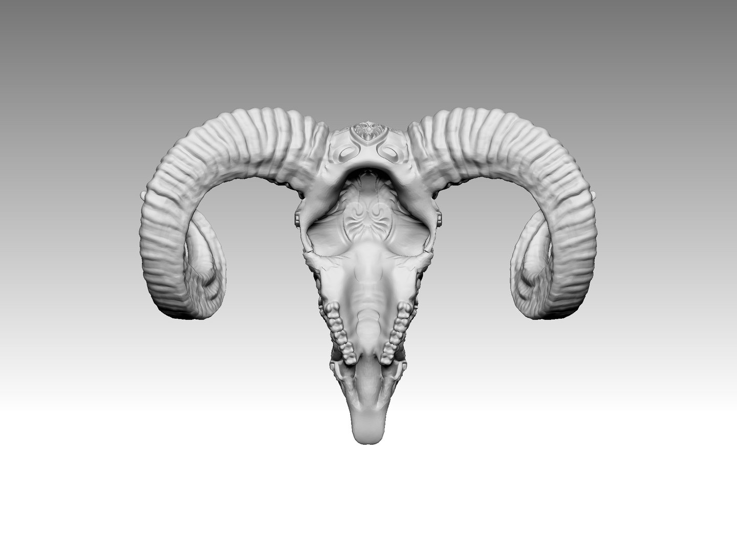 3D Model Bull Goat Statue Head - TurboSquid 2358104