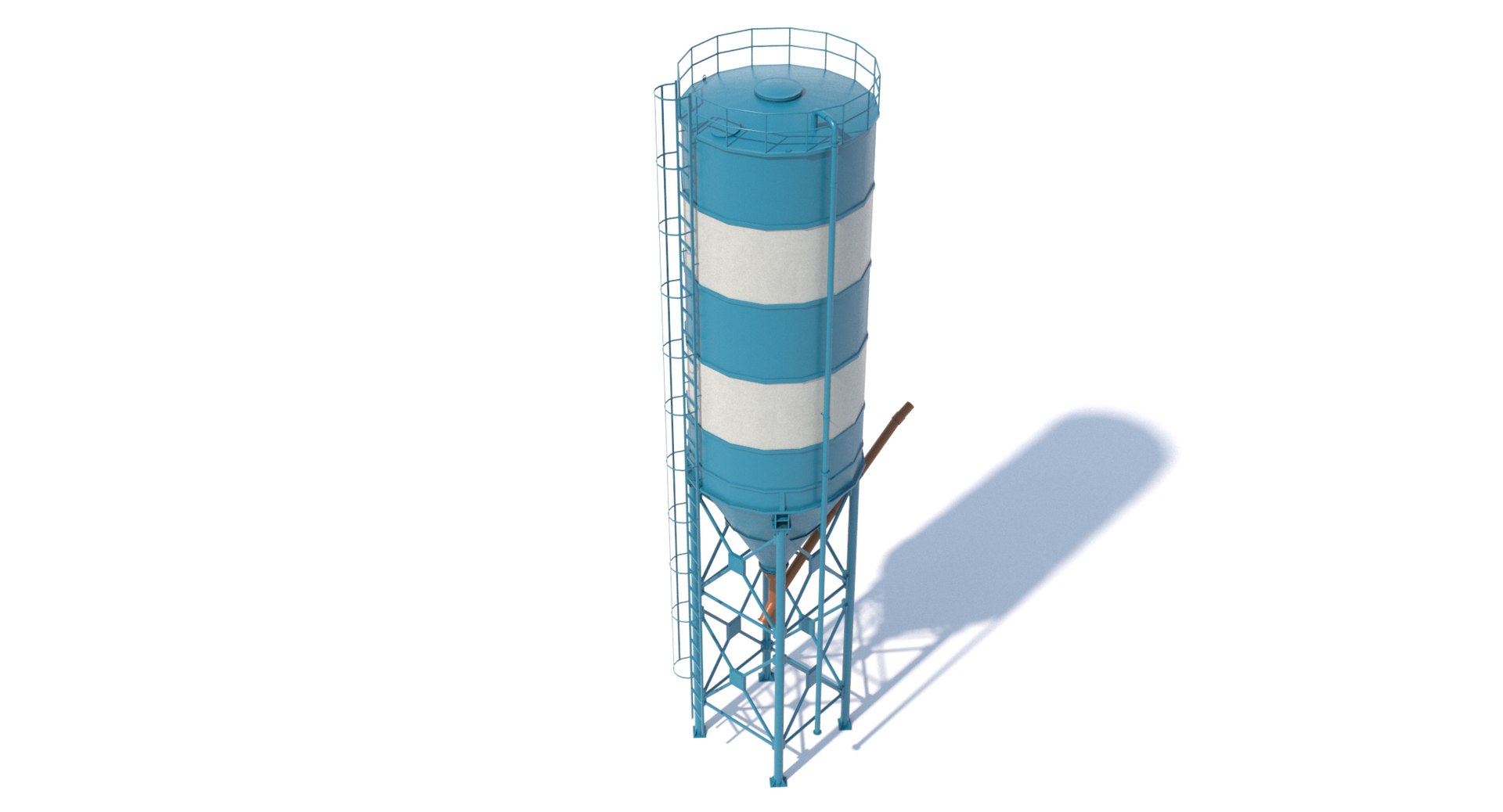 3D cement silo contains model - TurboSquid 1435701