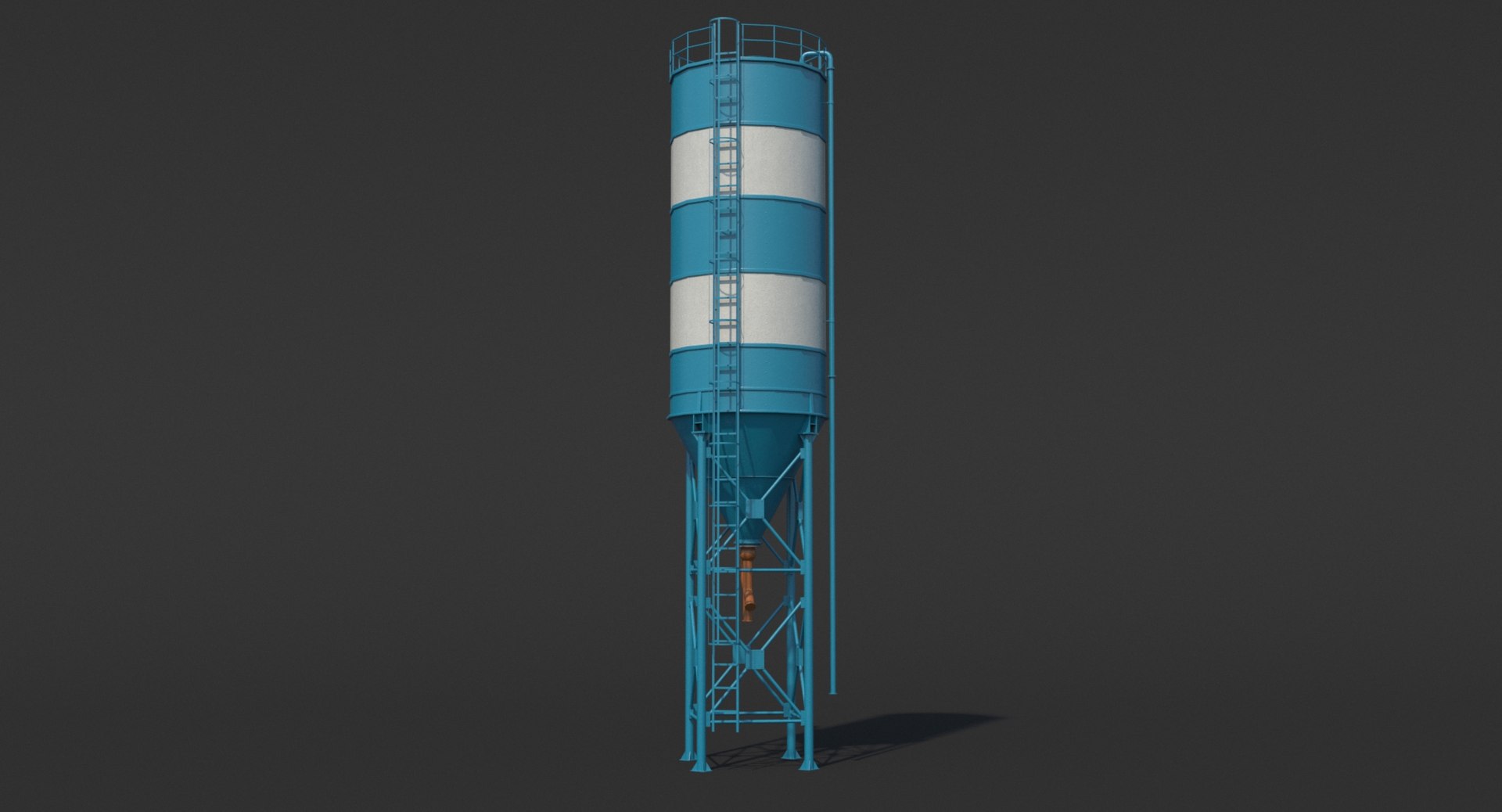 3D cement silo contains model - TurboSquid 1435701