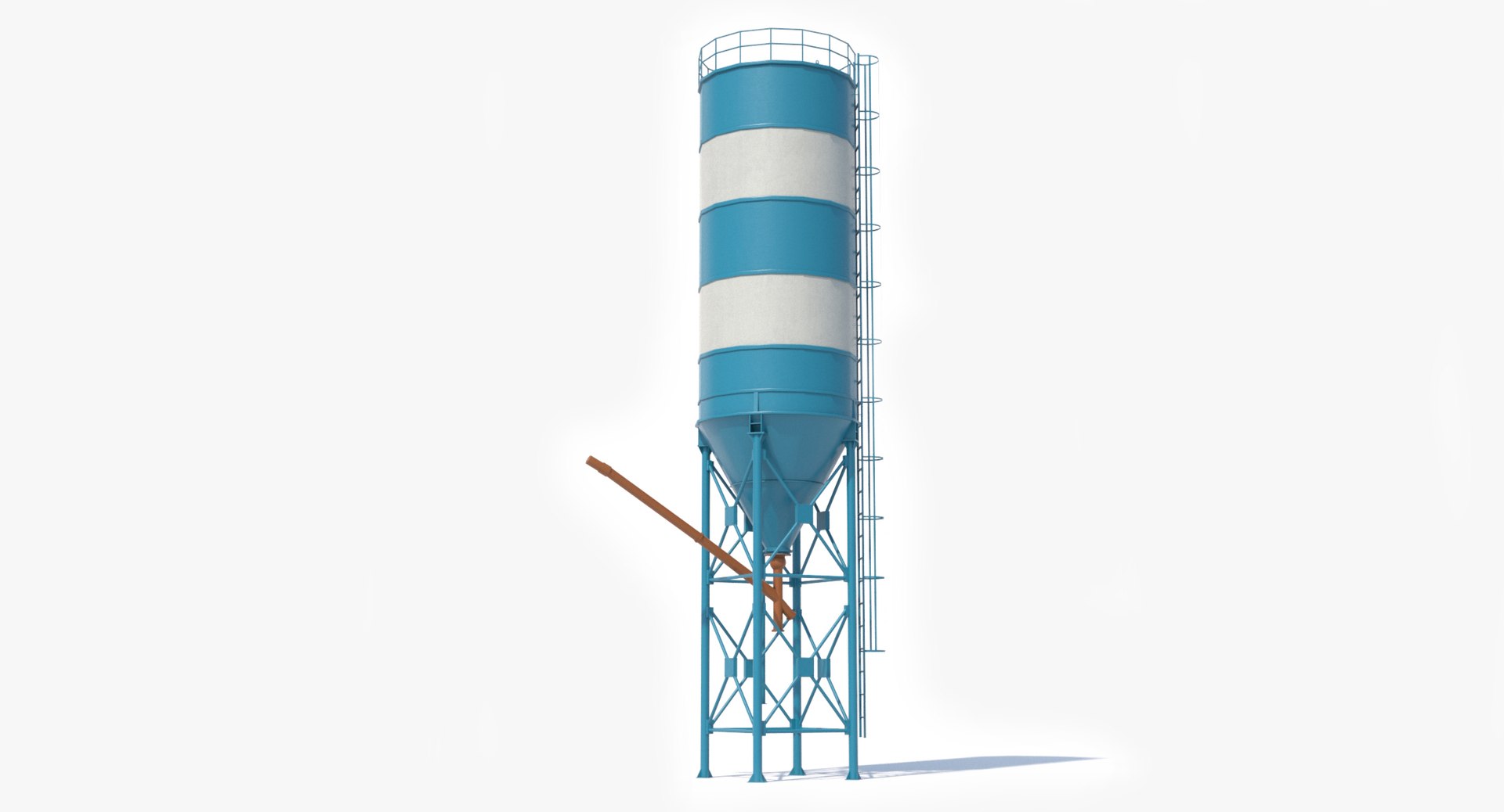 3D cement silo contains model - TurboSquid 1435701