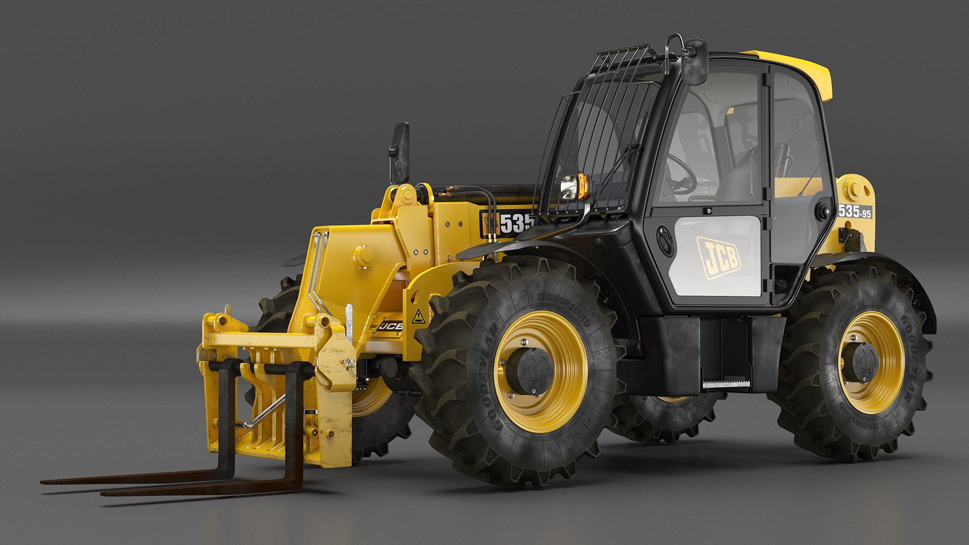 Telehandler JCB 535 Rigged 3D model - TurboSquid 2152678
