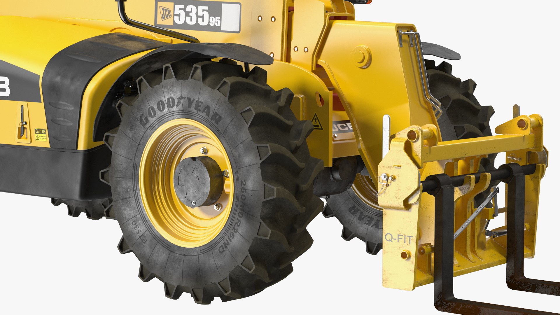 Telehandler JCB 535 Rigged 3D model - TurboSquid 2152678