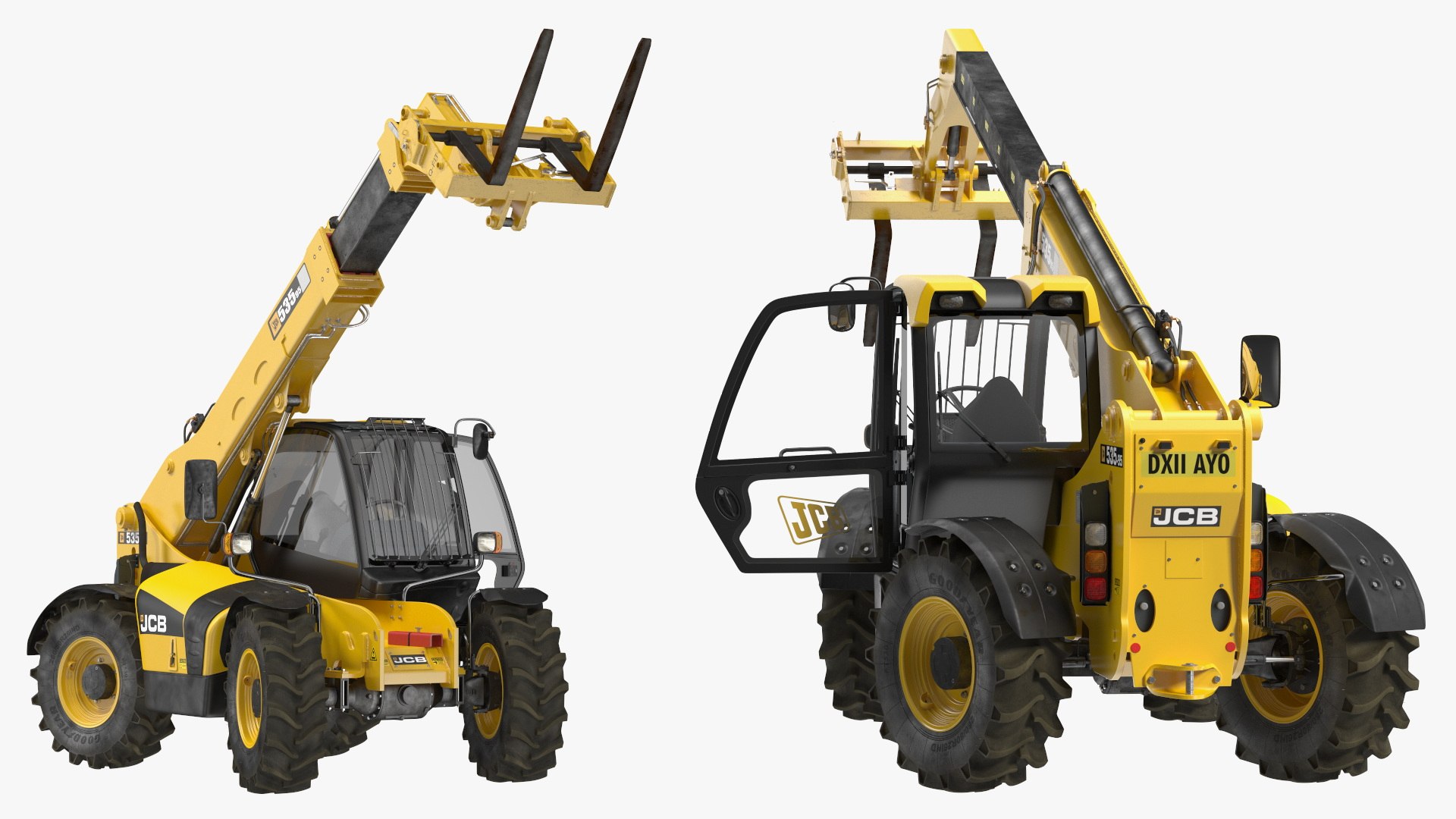 Telehandler JCB 535 Rigged 3D model - TurboSquid 2152678