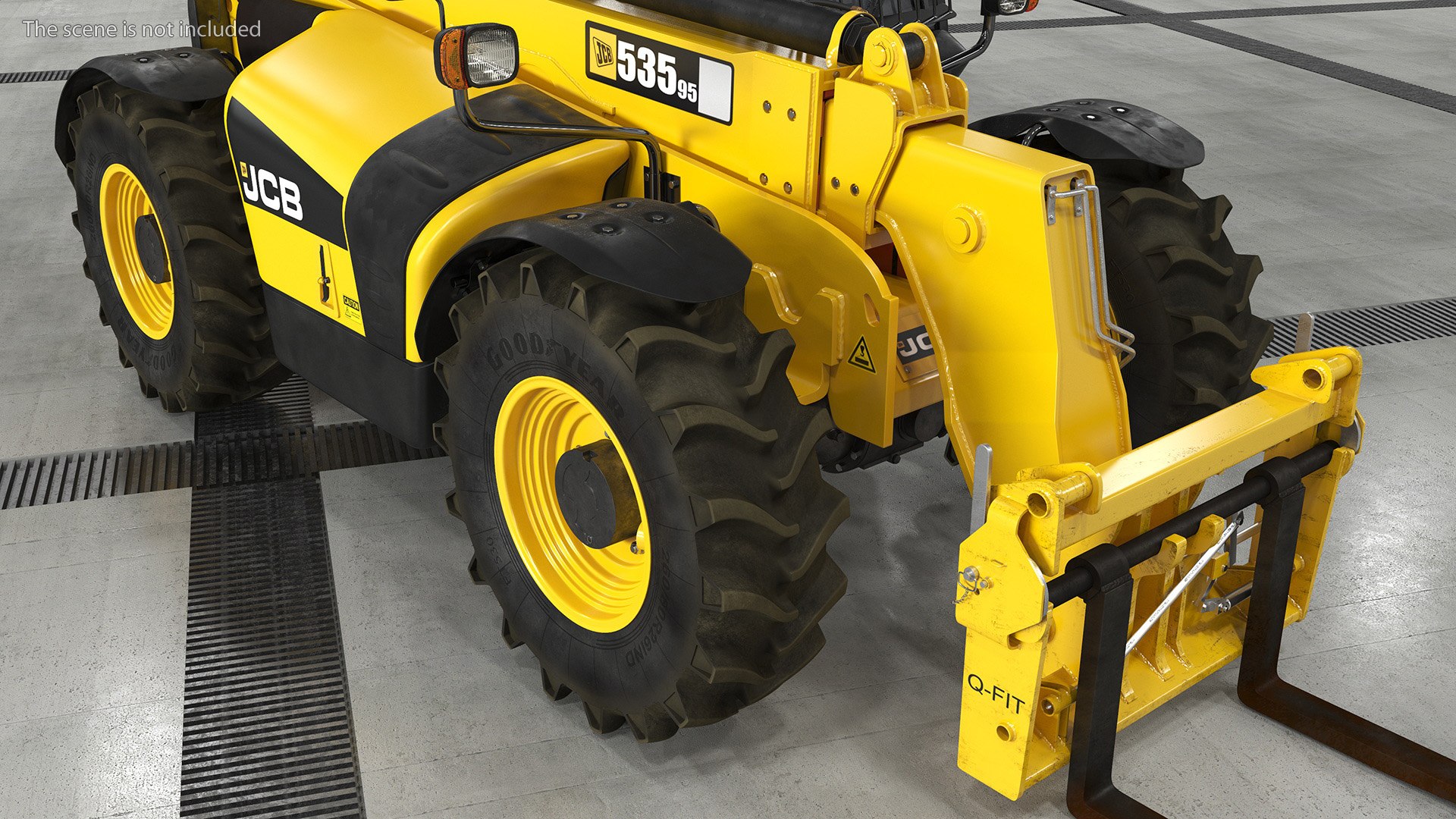 Telehandler JCB 535 Rigged 3D model - TurboSquid 2152678