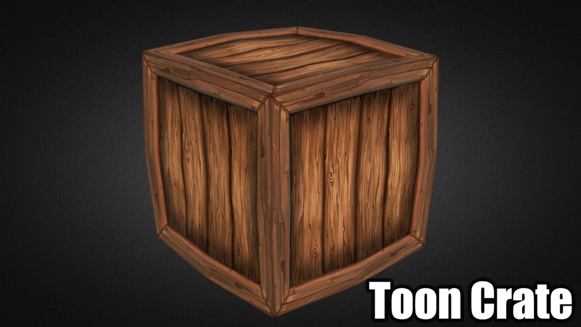3d Model Of Crate Toon