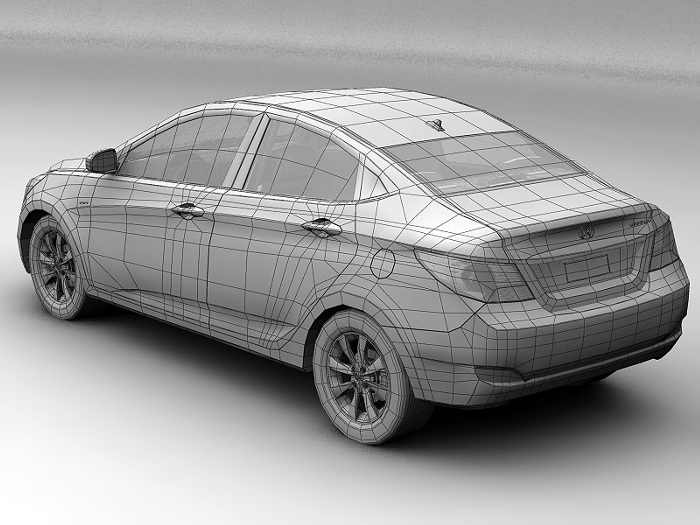 hyundai verna 3d model
