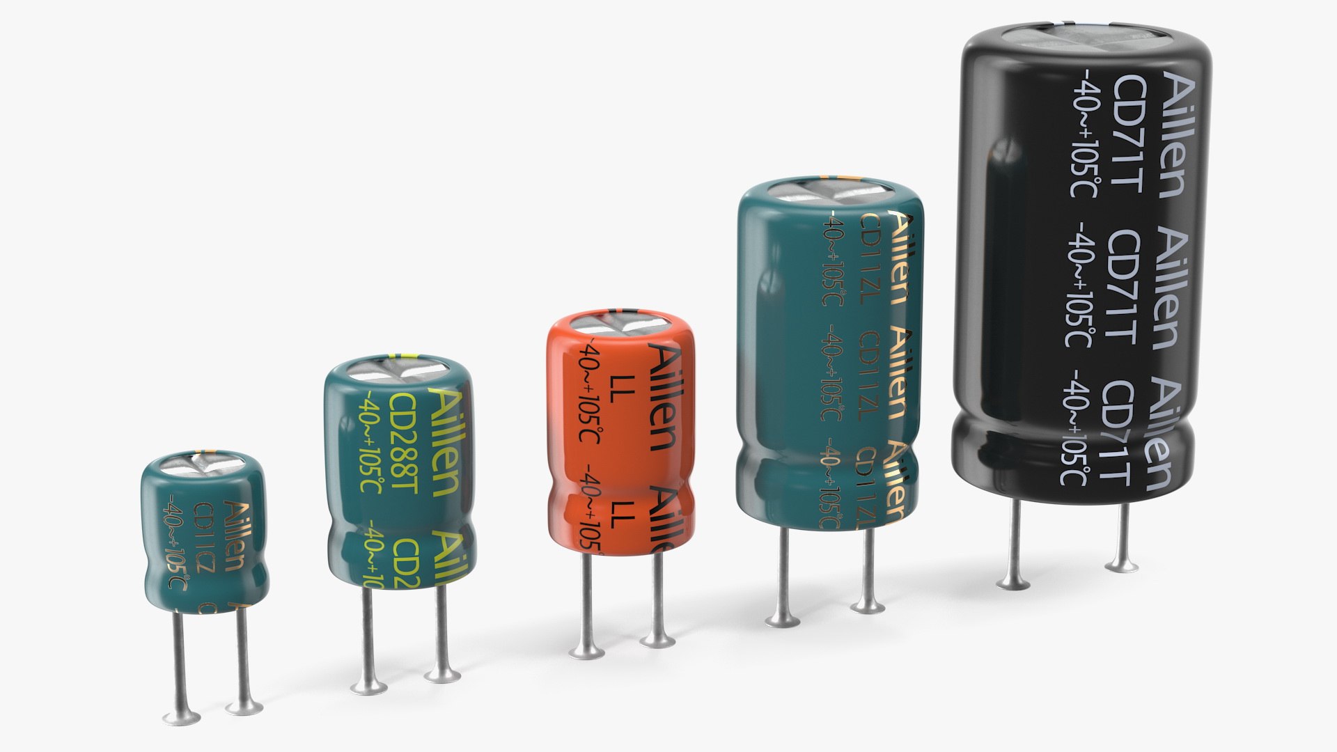 3D Model Aillen Electrolytic Capacitor Soldered - TurboSquid 1667525