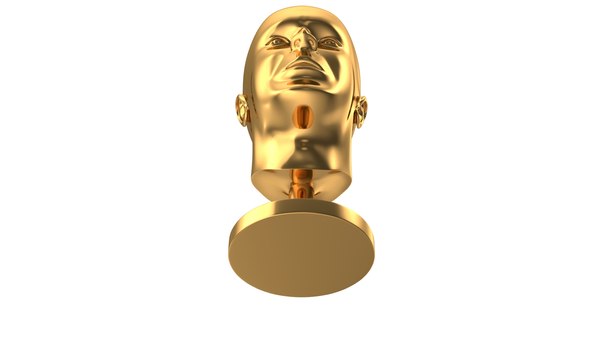 3D golden head statue gold model - TurboSquid 1563896