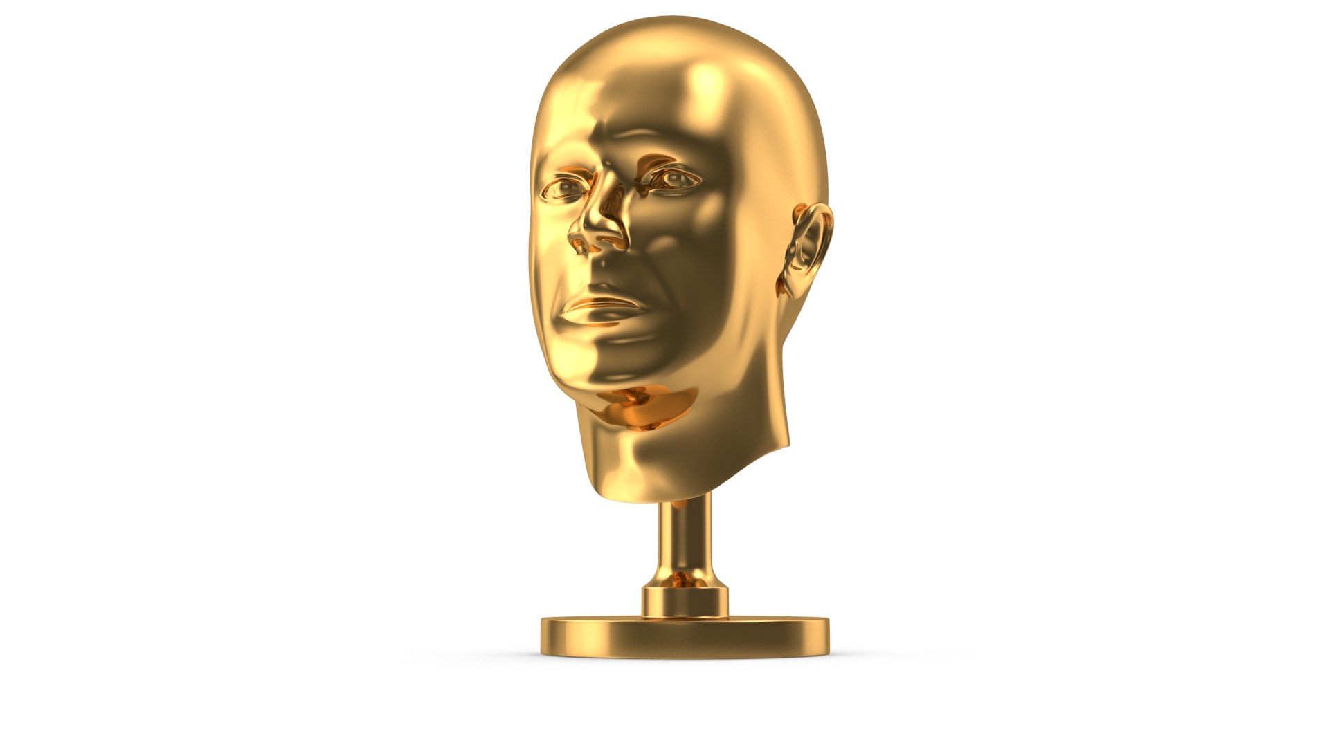 3D golden head statue gold model - TurboSquid 1563896