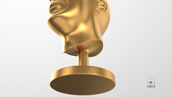 3D golden head statue gold model - TurboSquid 1563896