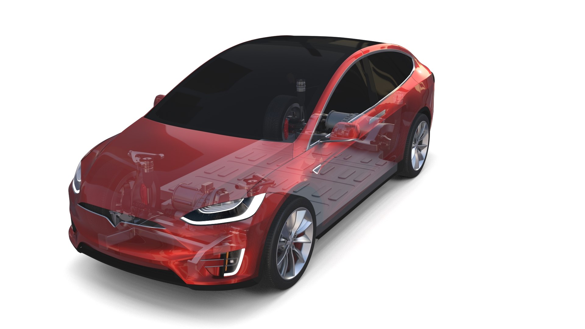 Tesla x chassis 3D model - TurboSquid 1566012