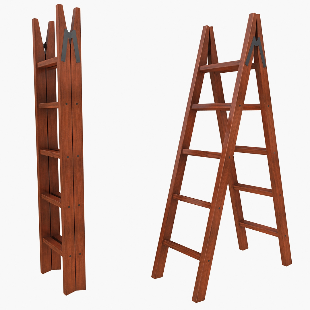 max wooden folding ladder