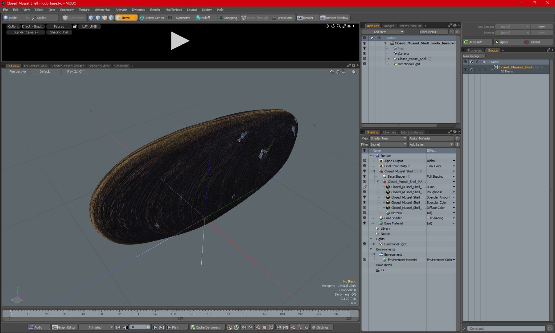 3D Closed Mussel Shell Model - TurboSquid 2227905