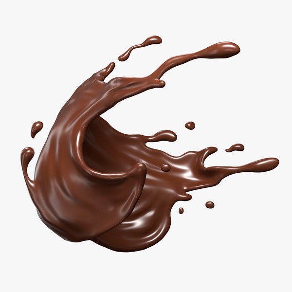 modelo 3d Salpicadura de chocolate líquido 024 - TurboSquid 2519801