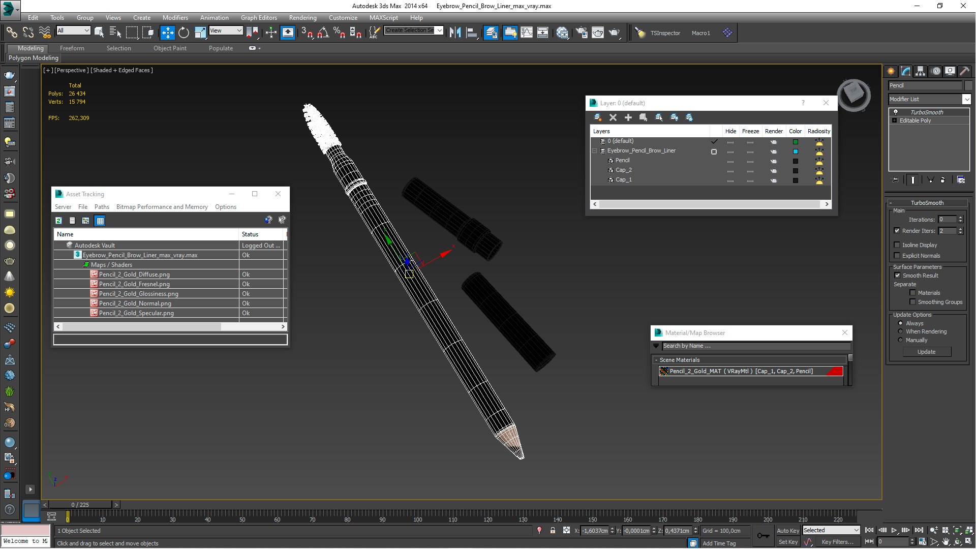 Eyebrow Pencil Brow Liner 3D Model - TurboSquid 2217919