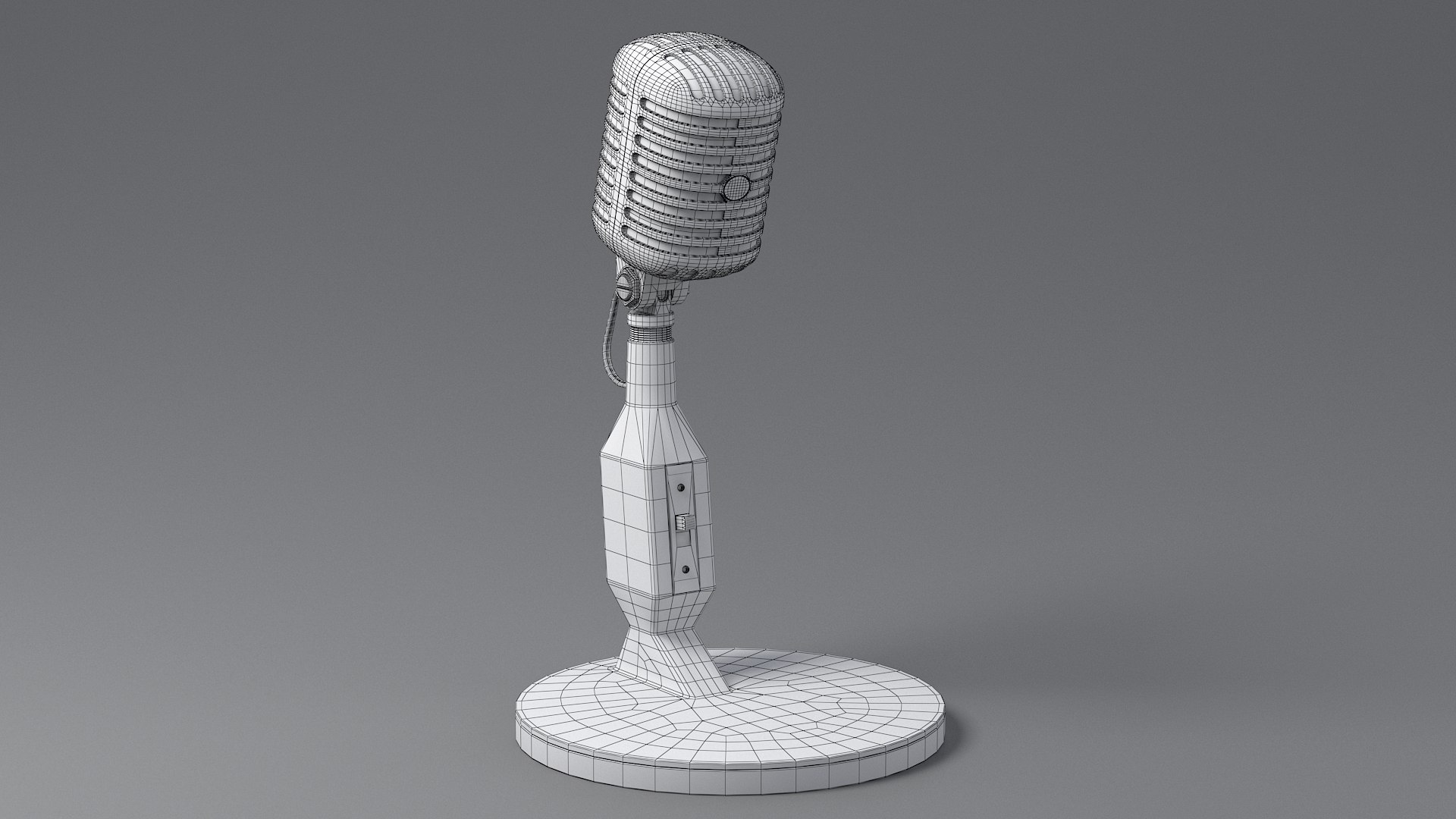 3D Retro Microphone PBR Model - TurboSquid 1825467