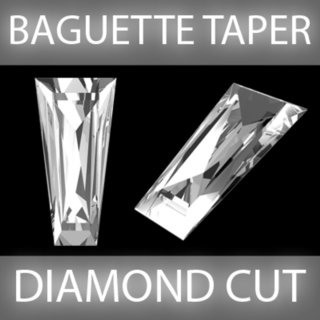 Baguette Taper Diamond Cut 3d Model