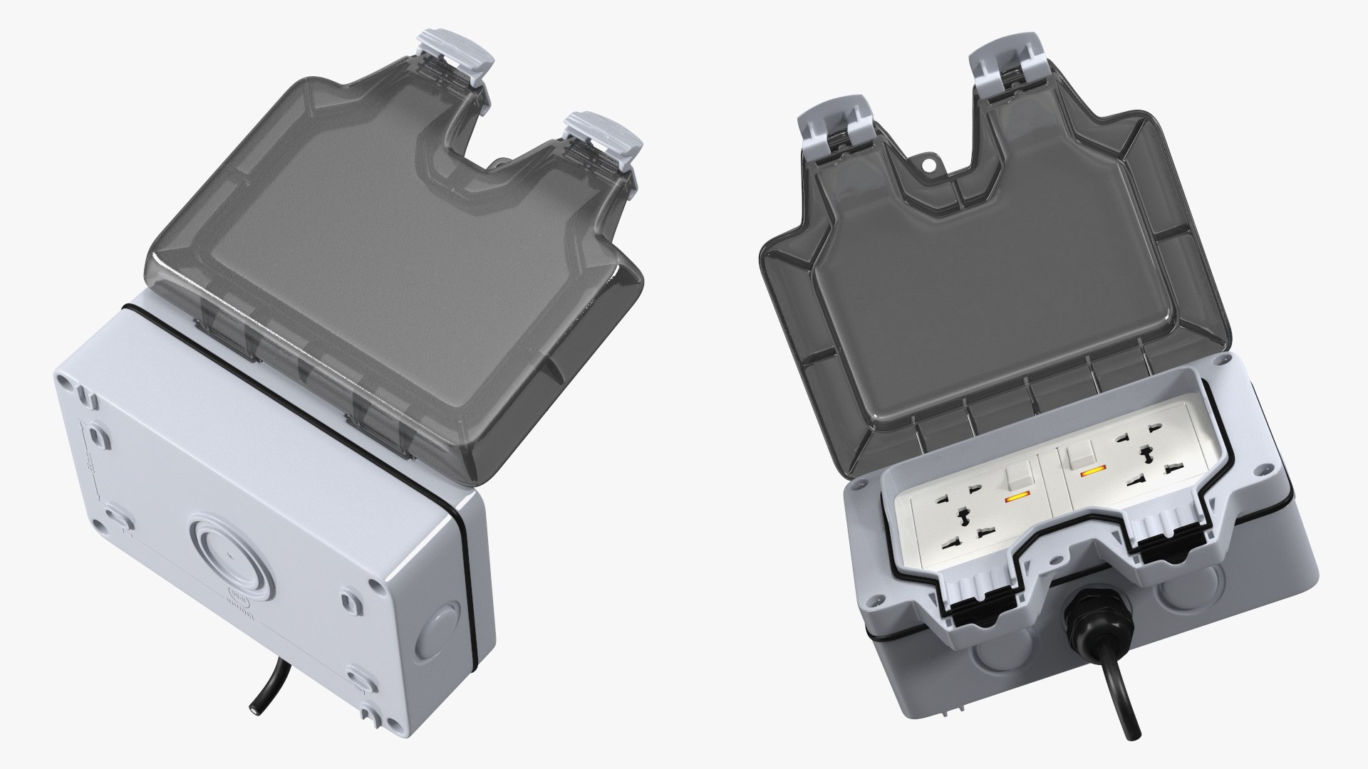 3D Electrical Socket Outdoor Wall Double - TurboSquid 2157592