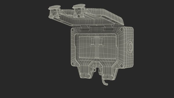 modelo 3d Toma Electrica Exterior Pared Doble - TurboSquid 2157592
