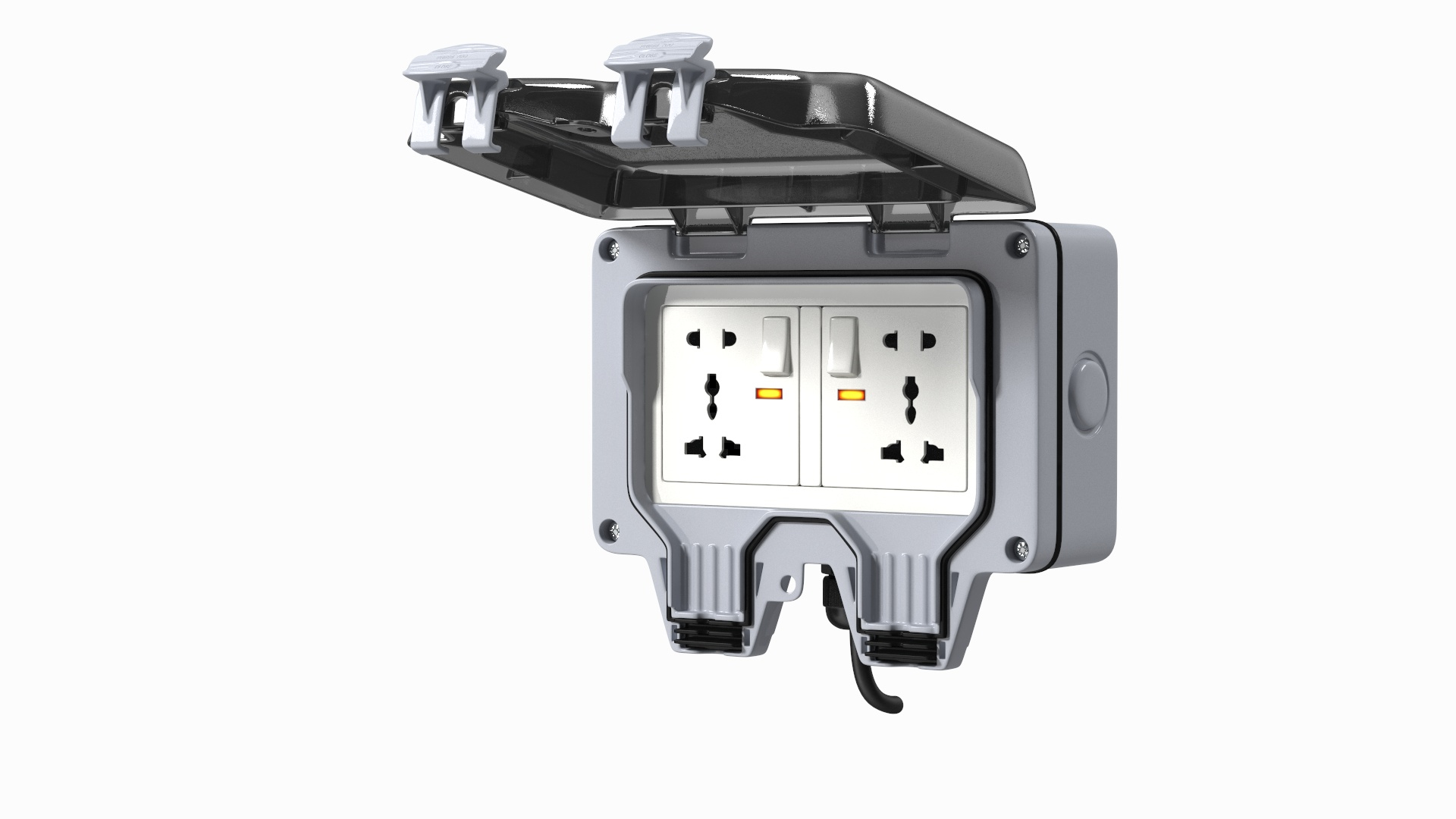 3D Electrical Socket Outdoor Wall Double - TurboSquid 2157592