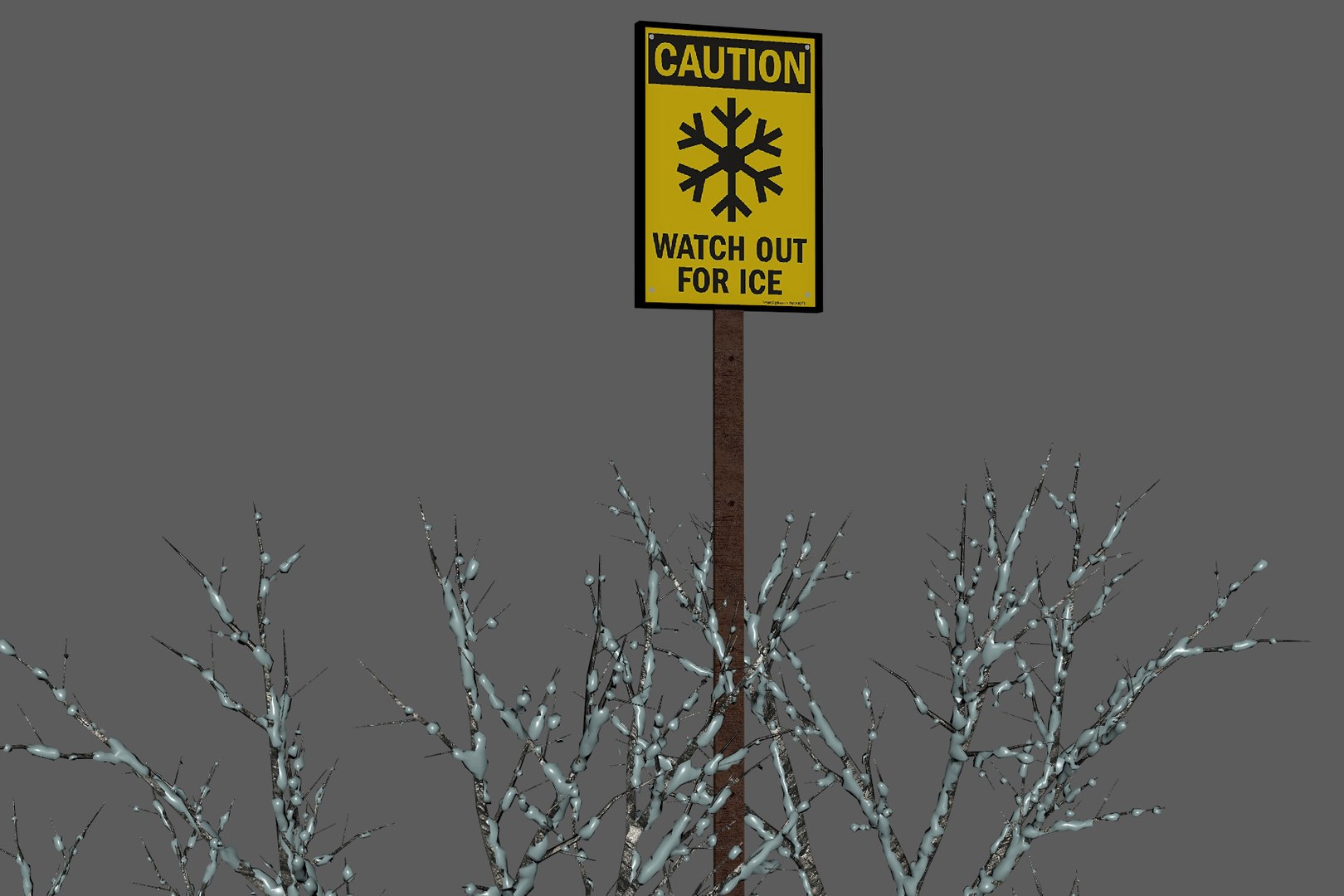 Free Sign Ice Warning 3D Model - TurboSquid 1489509