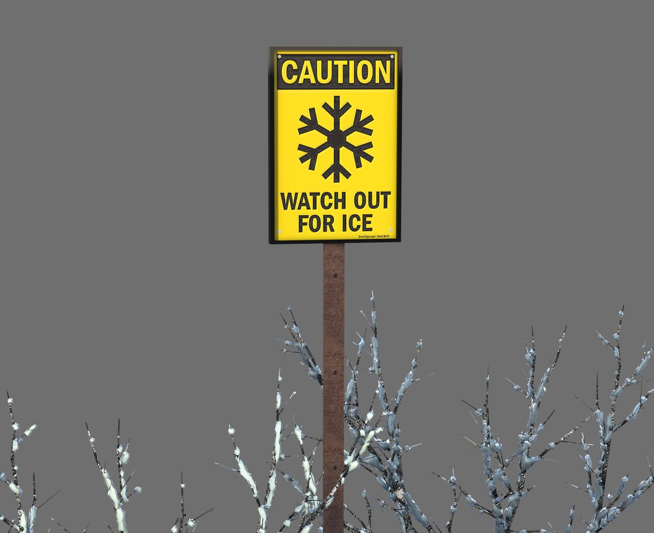 Free Sign Ice Warning 3D Model - TurboSquid 1489509