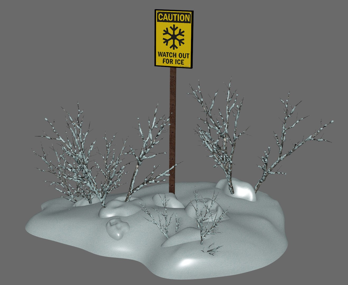 Free Sign Ice Warning 3D Model - TurboSquid 1489509