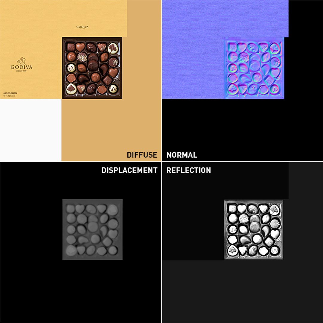 3D Low-poly Chocolate Box - TurboSquid 1561636