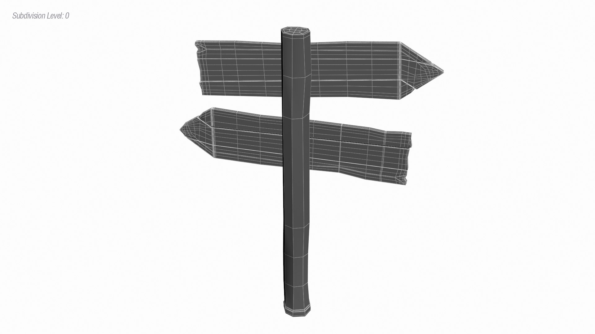 3D Wooden Arrow Sign Model - TurboSquid 1614119