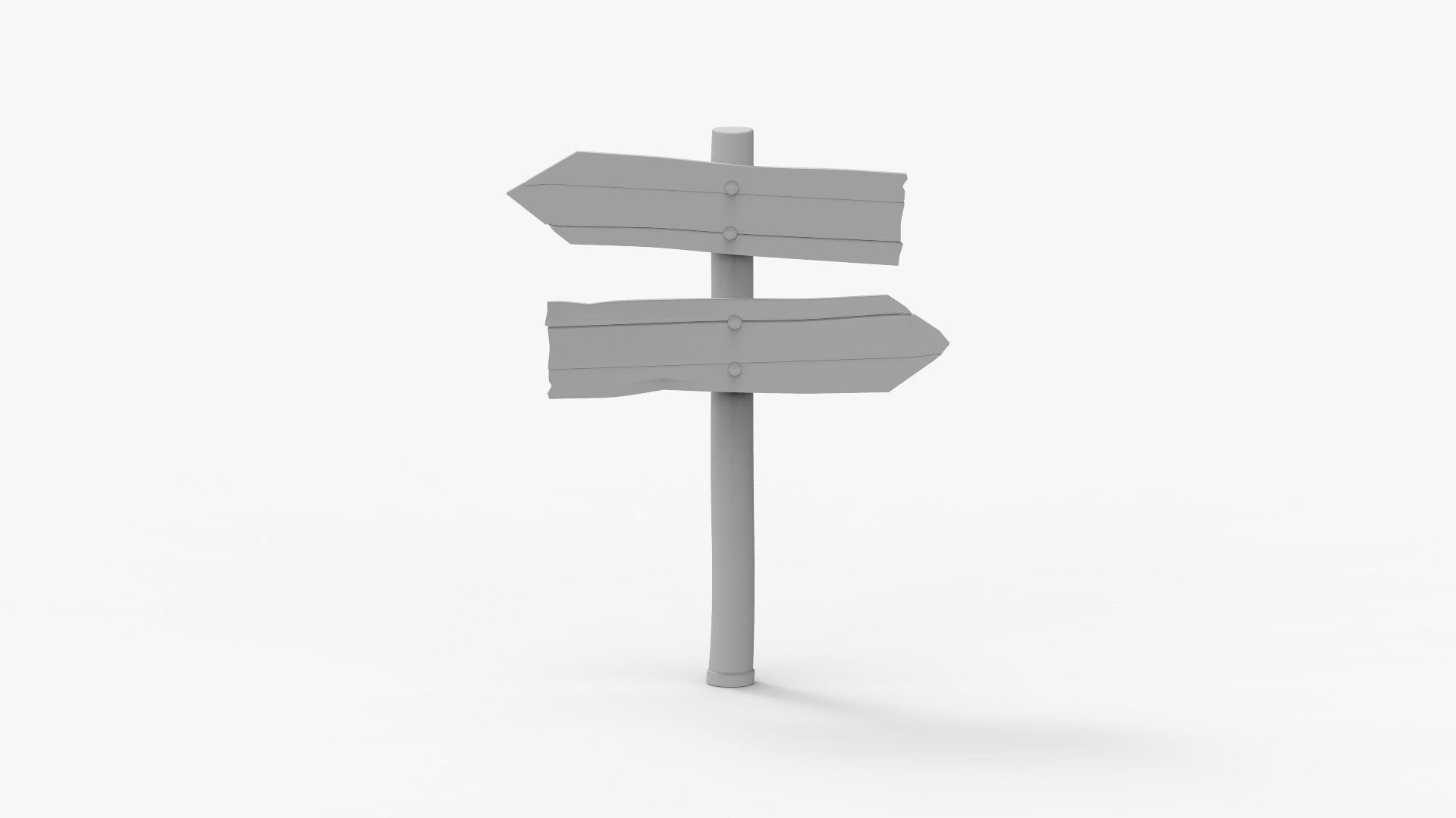 3D Wooden Arrow Sign Model - TurboSquid 1614119