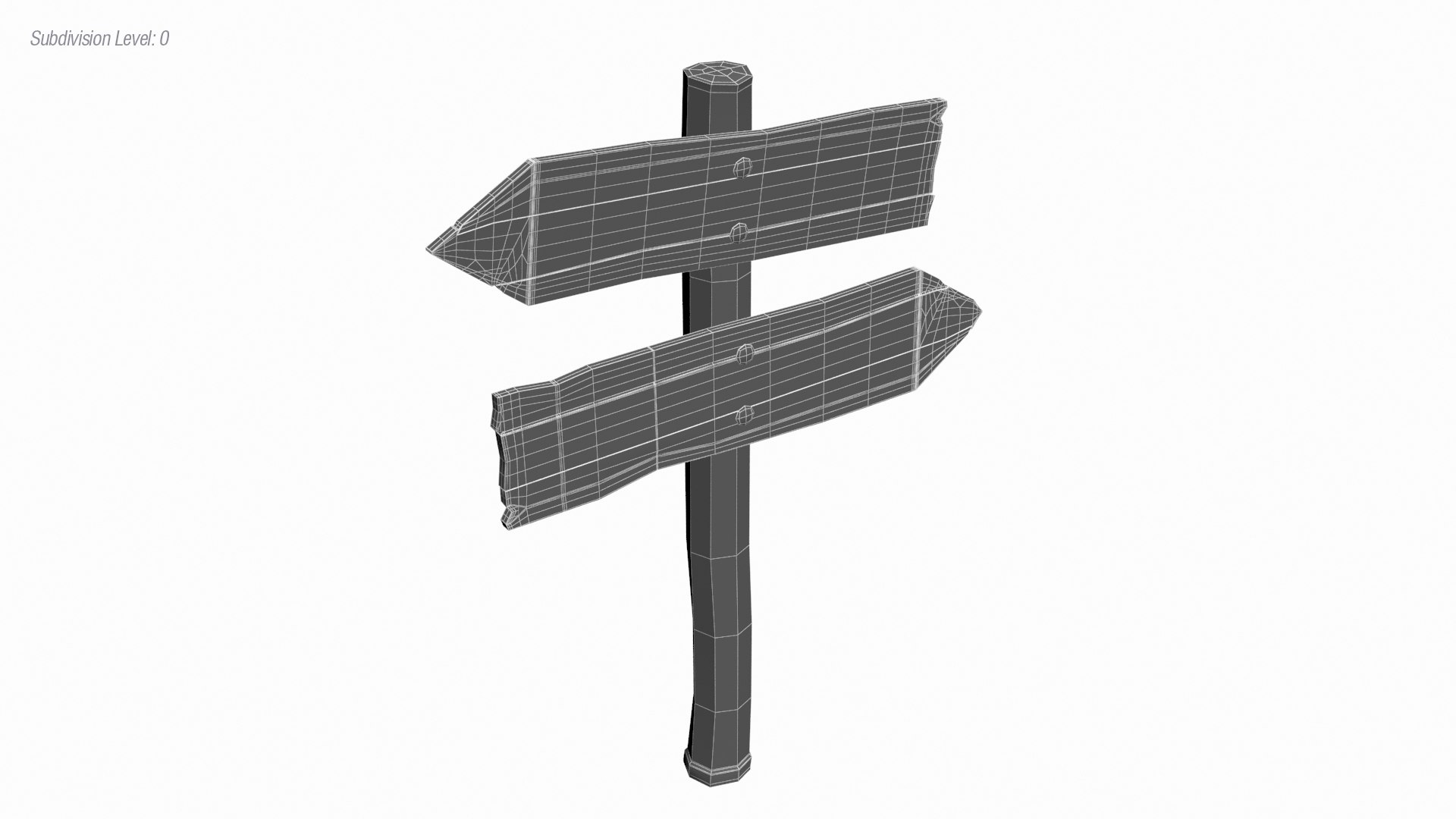 3D Wooden Arrow Sign Model - TurboSquid 1614119