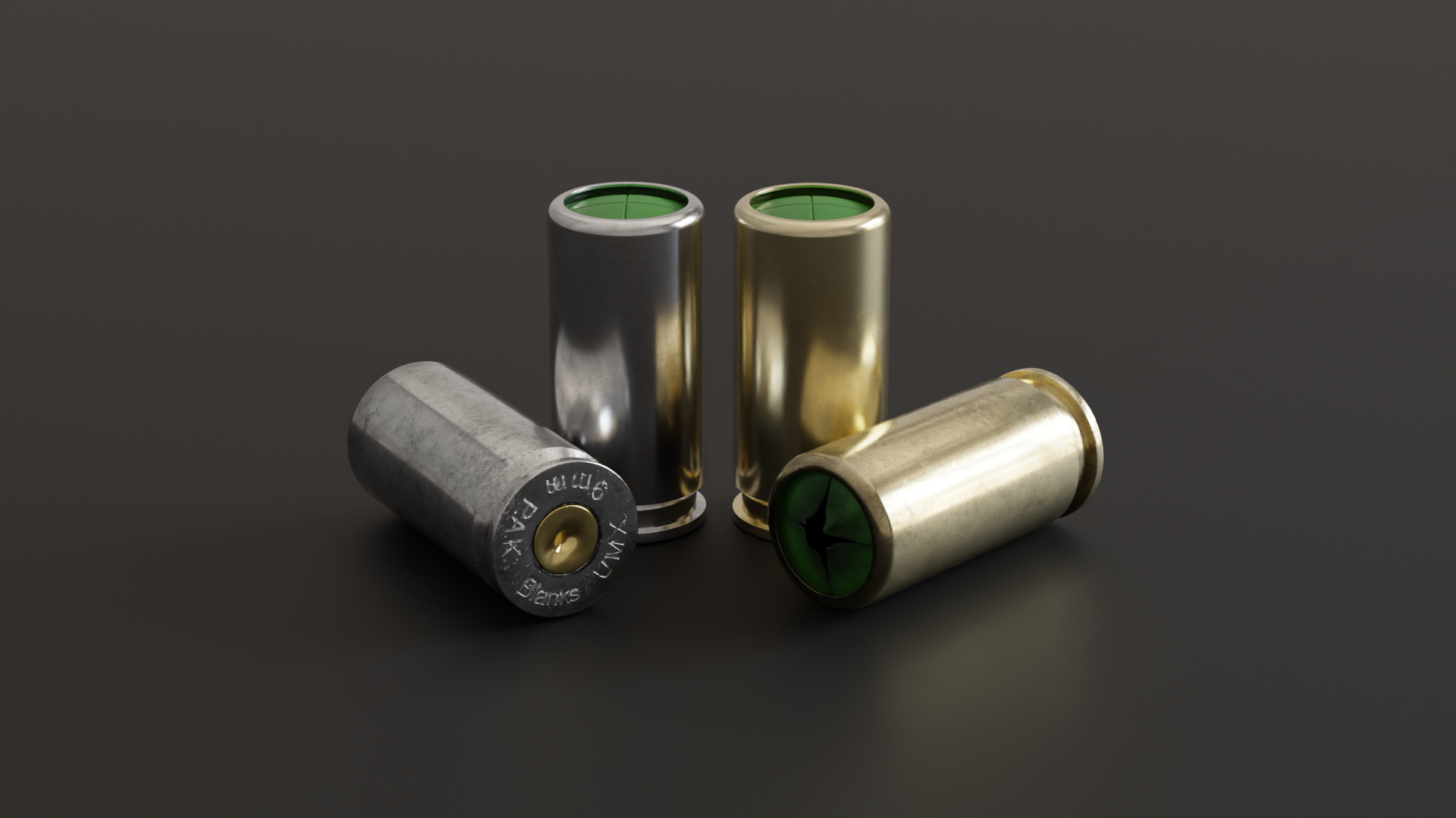 9mm PAK Blank Shot Ammunition Model - TurboSquid 2184851