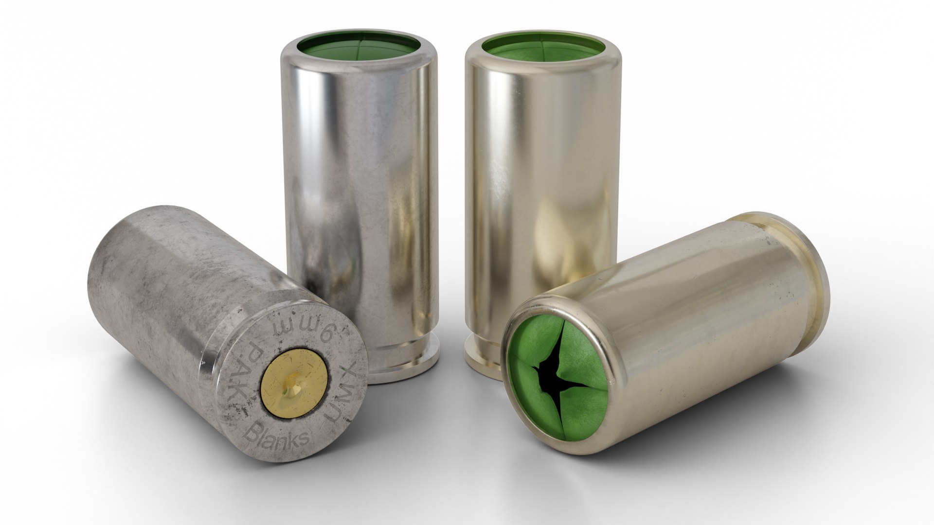 9mm PAK Blank Shot Ammunition Model - TurboSquid 2184851