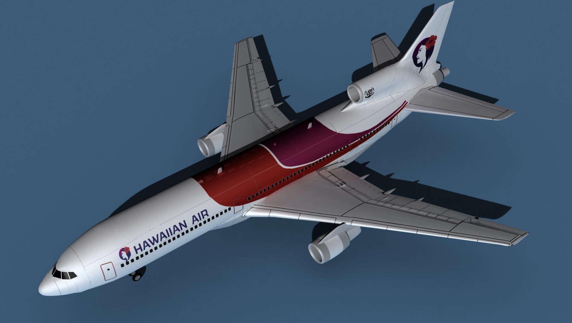 Lockheed L-1011-50 Hawaiian Air 3D - TurboSquid 1921620