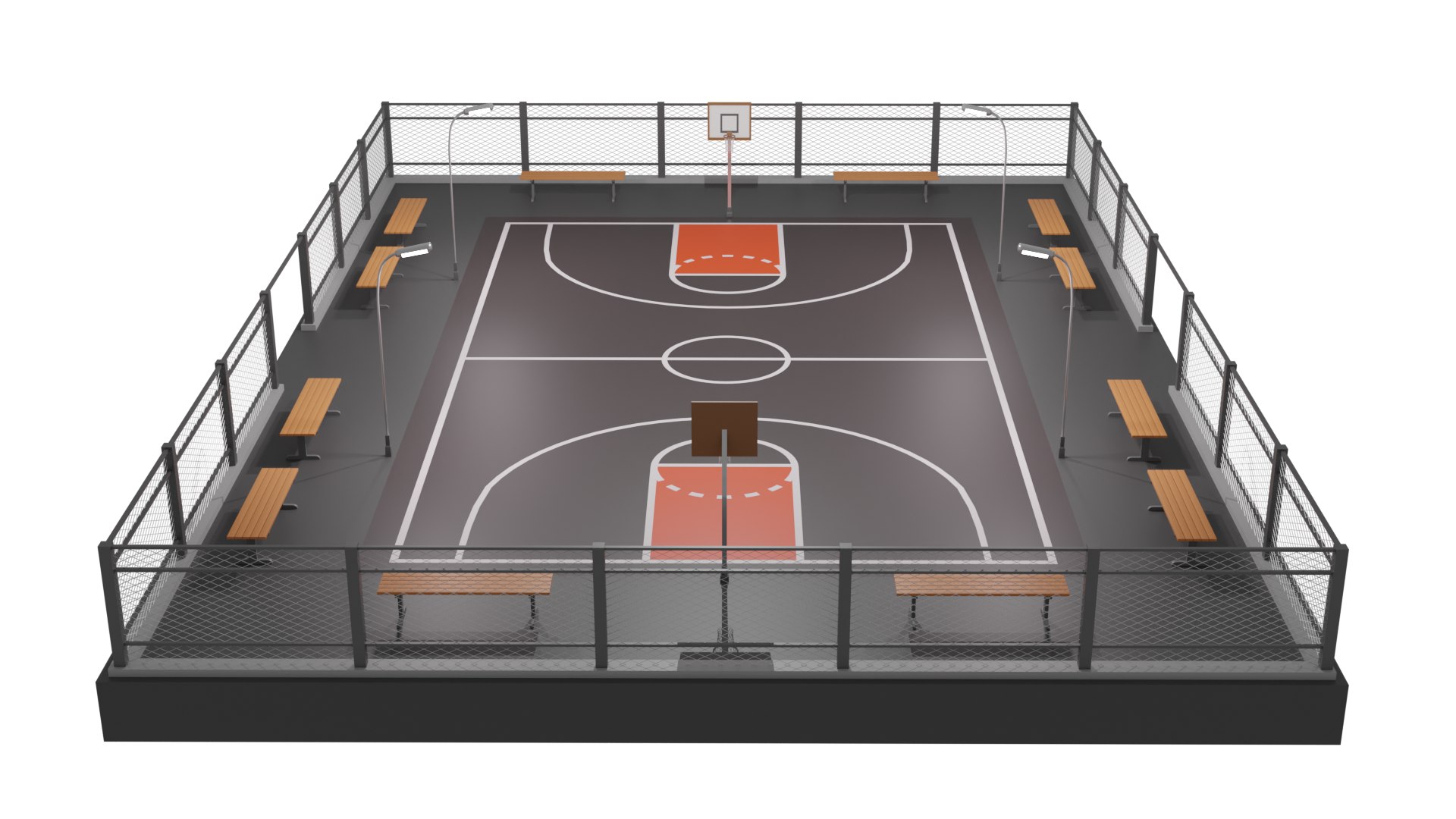 Basketball Court A2 3D Model - TurboSquid 2137491