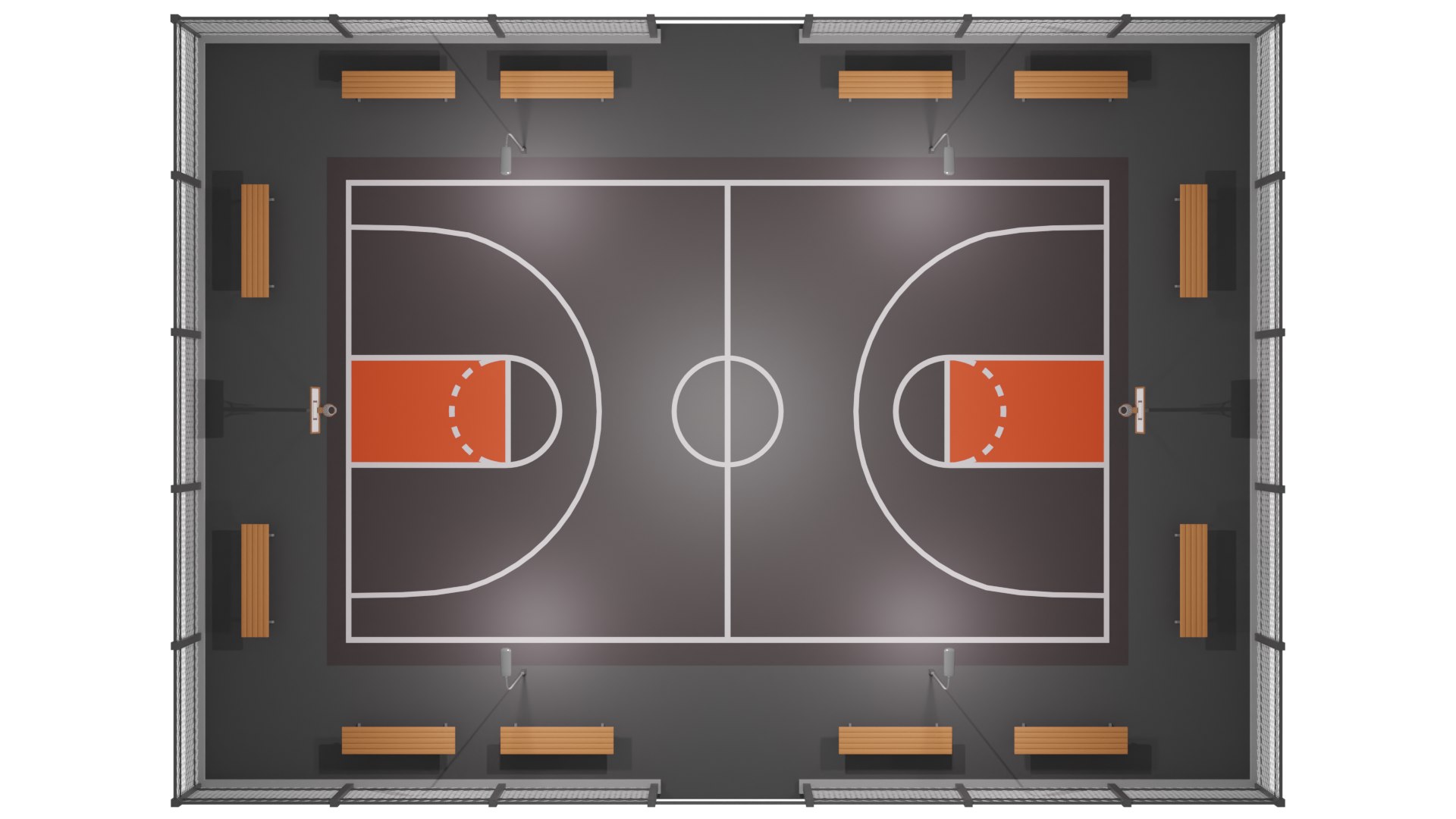 Basketball Court A2 3D Model - TurboSquid 2137491