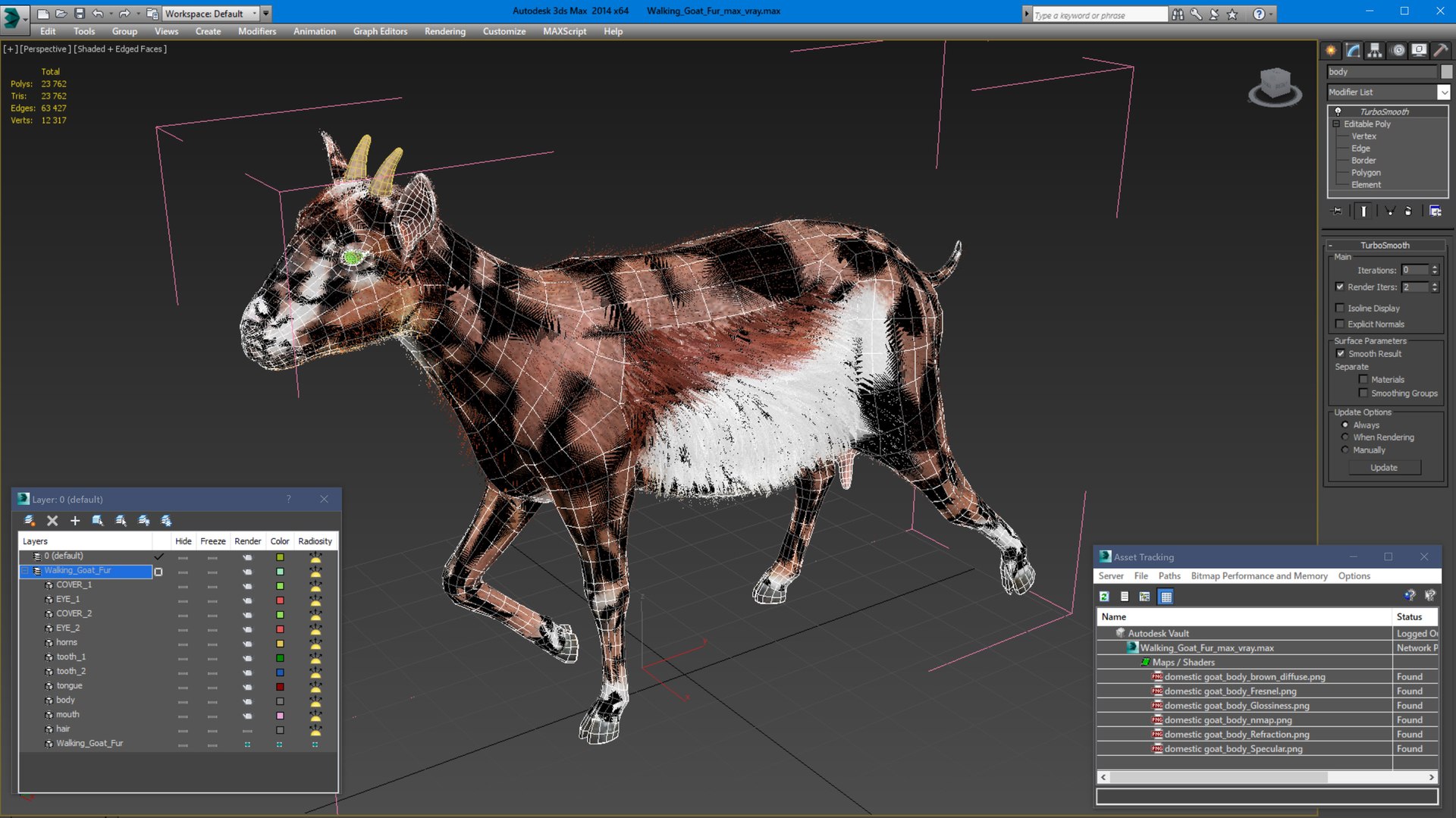 Walking Goat Fur 3D model - TurboSquid 1992021