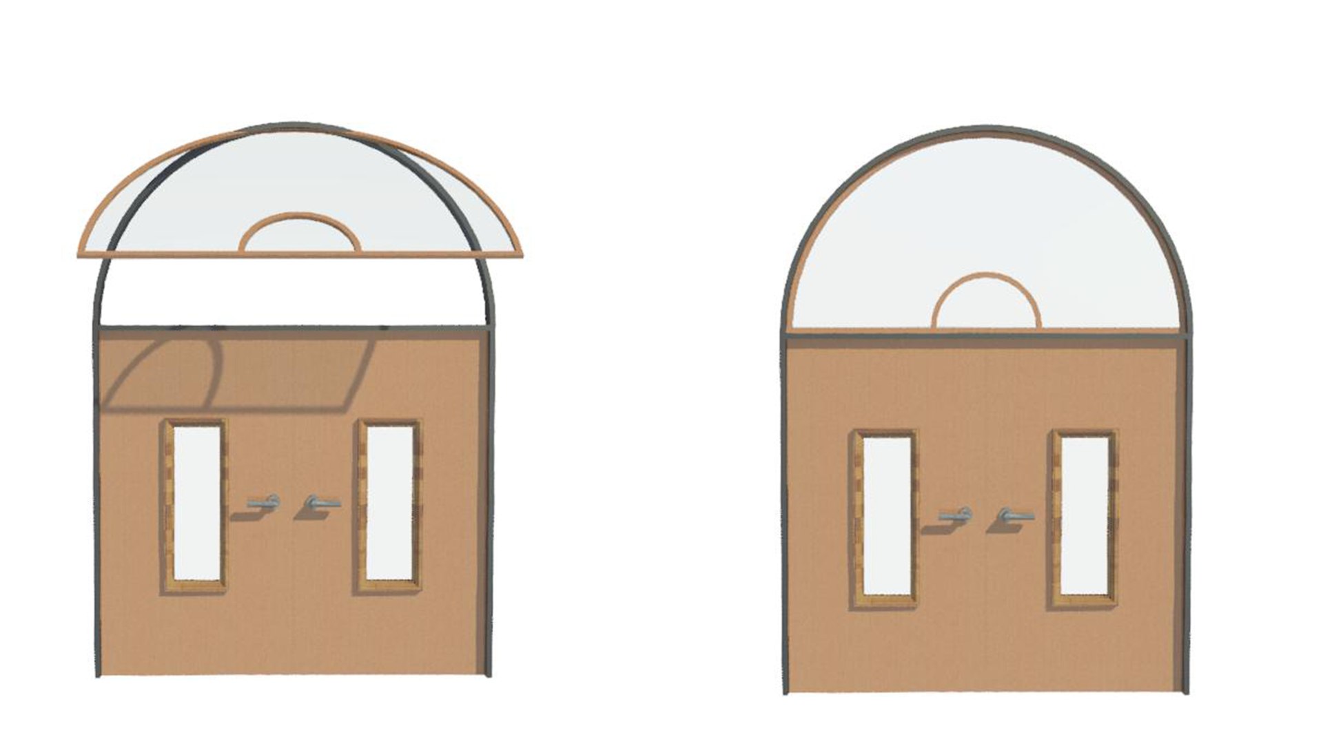 3D Slanted Wall Double Door Model - TurboSquid 1786091