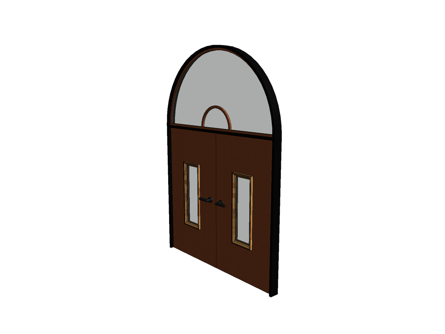 3D Slanted Wall Double Door Model - TurboSquid 1786091