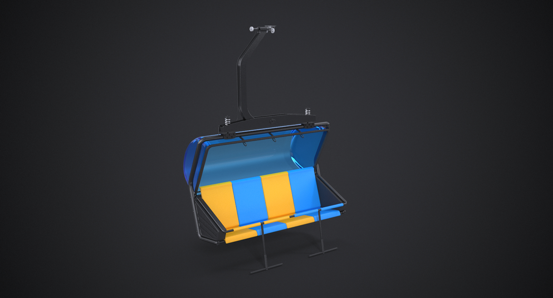 3D Generic Chairlift Seat Model - TurboSquid 1334639