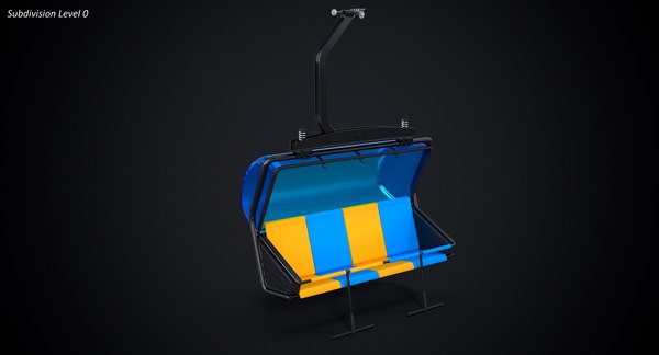 3D generic chairlift seat model - TurboSquid 1334639