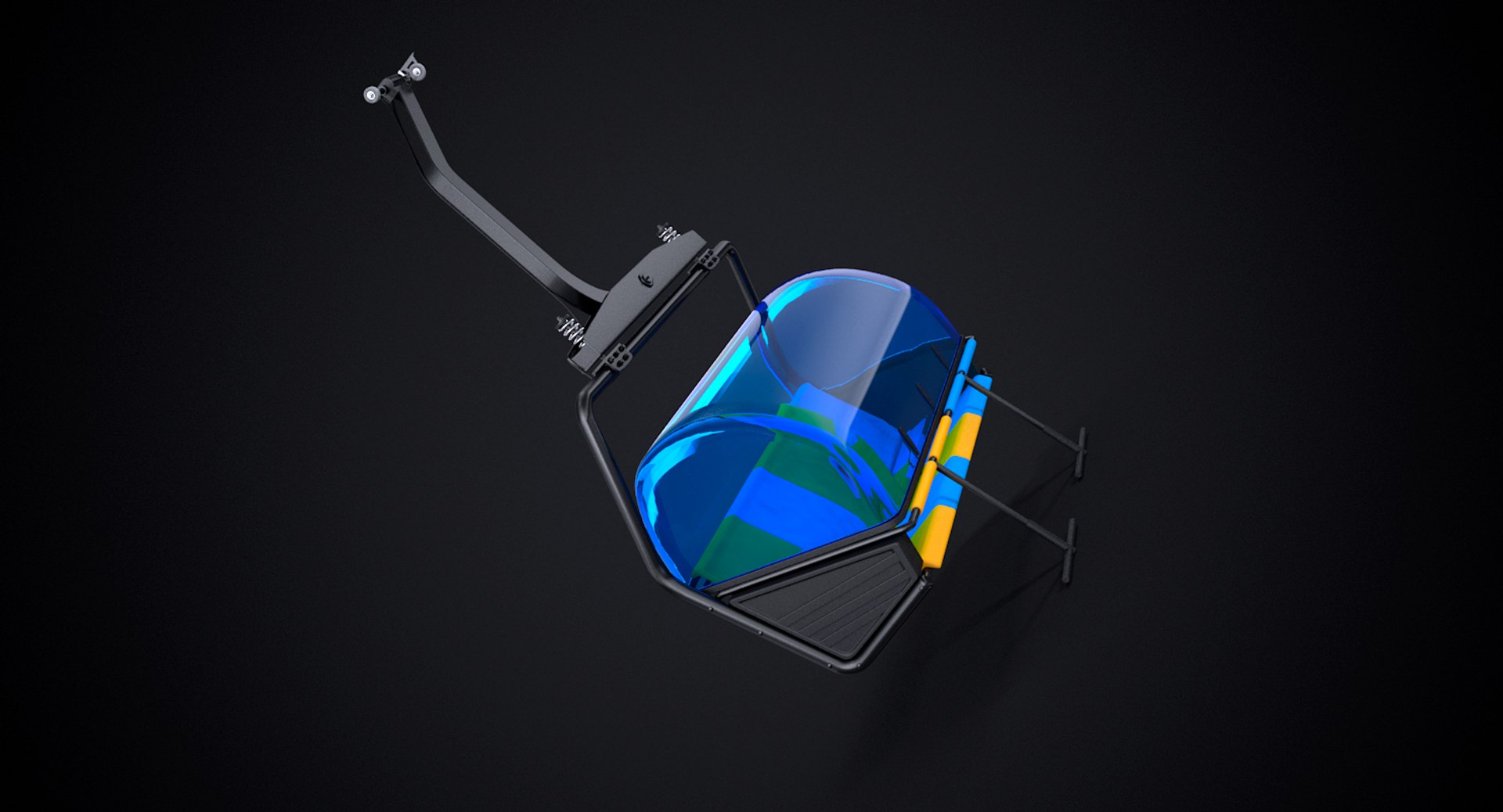 3D Generic Chairlift Seat Model - TurboSquid 1334639